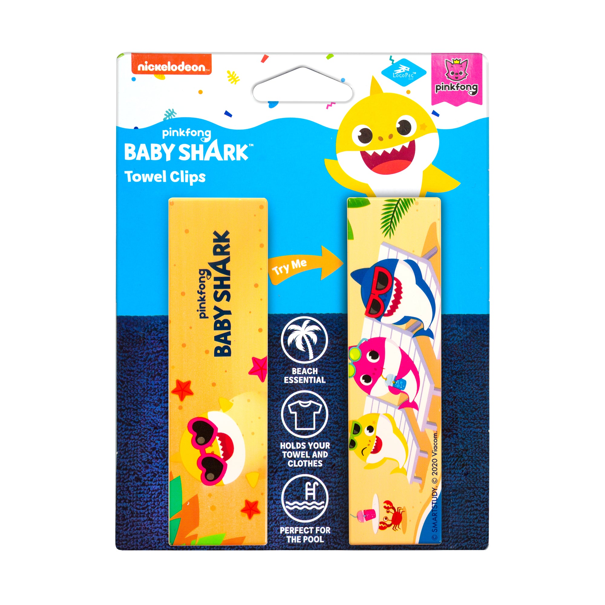 Baby Shark Family Towel Clips– Logo Pegs